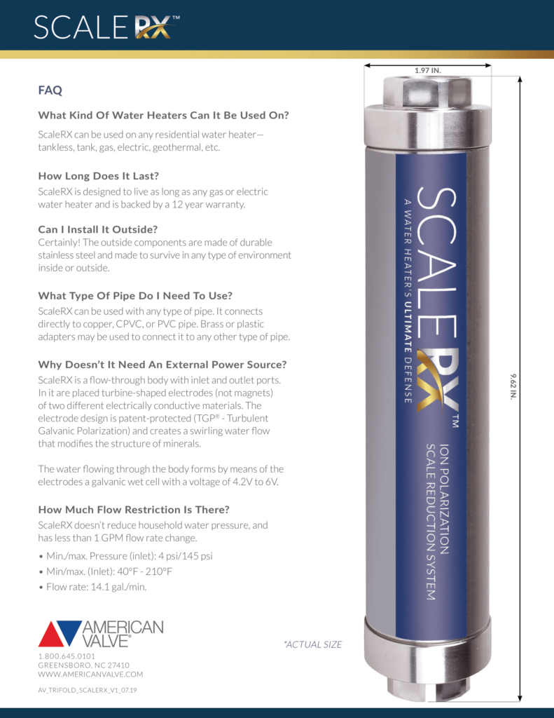 ScaleRx Scale Prevention Systems - Water Heaters Masters